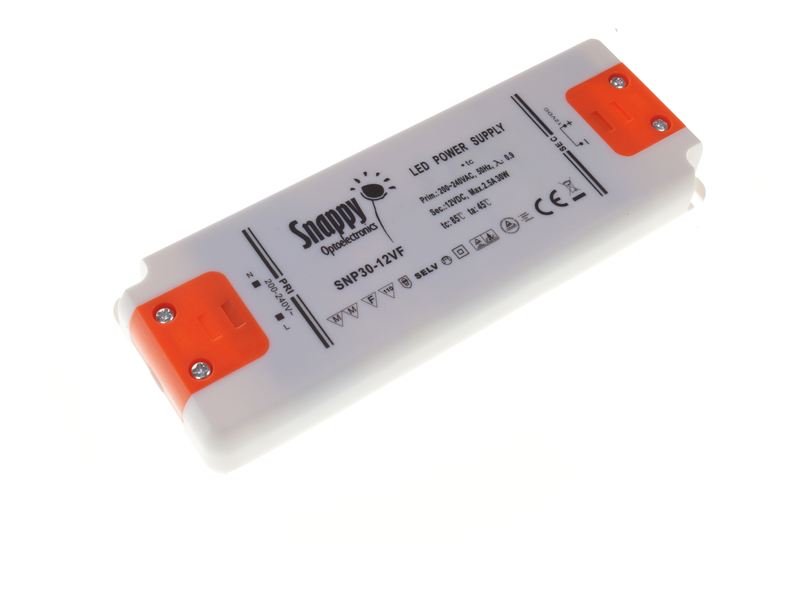 230V~12V DC transformator. Max 1250mA/15W - Dioder.no